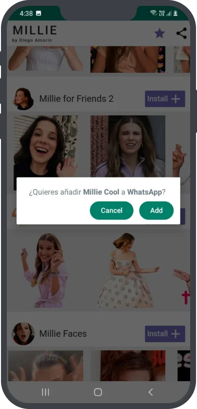 Stickers de Millie Bobby - Diego Amorin