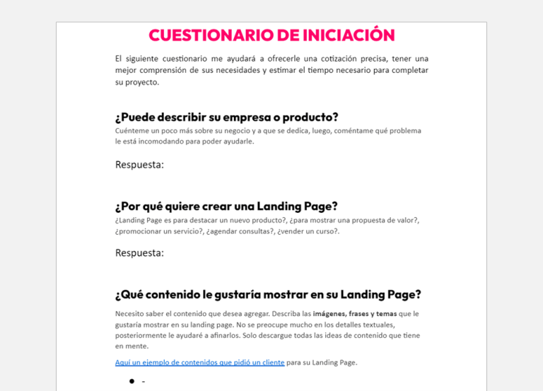 Crea un brief para diseño web (incluye plantillas) - Diego Amorin